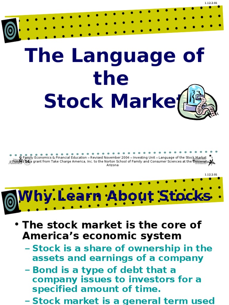 language of the-stock market-powerpoint presentation 1122g1[1] | Beta ...