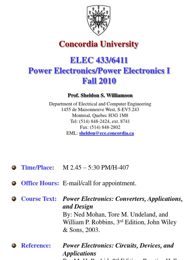 Lecture 1 | PDF | Field Effect Transistor | Power Electronics