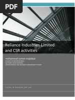 CSR OF RELIANCE INDUSTRIES | Corporate Social Responsibility | Health Care