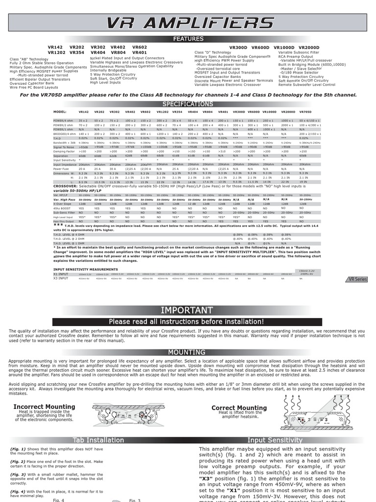 Crossfire VR Notice | PDF | Electrical Connector | Amplifier