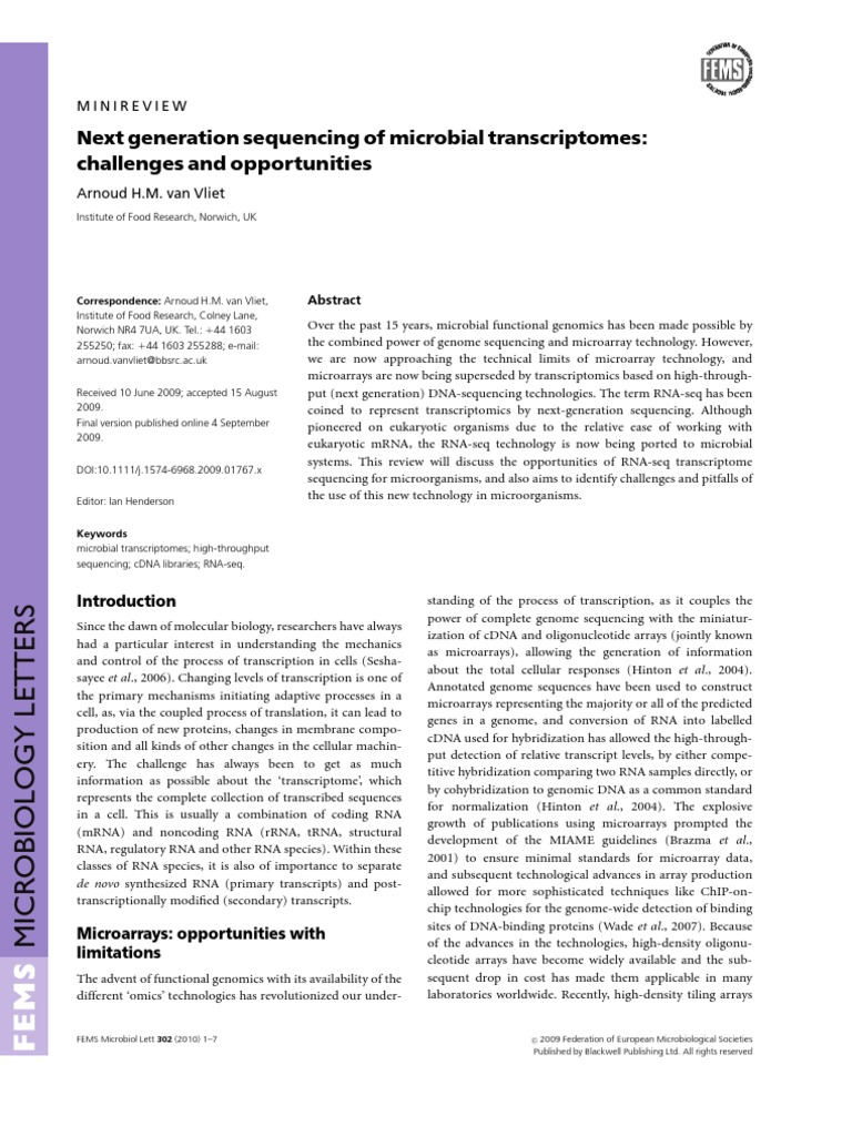 Next Generation Sequencing | PDF | Dna Sequencing | Transcriptome