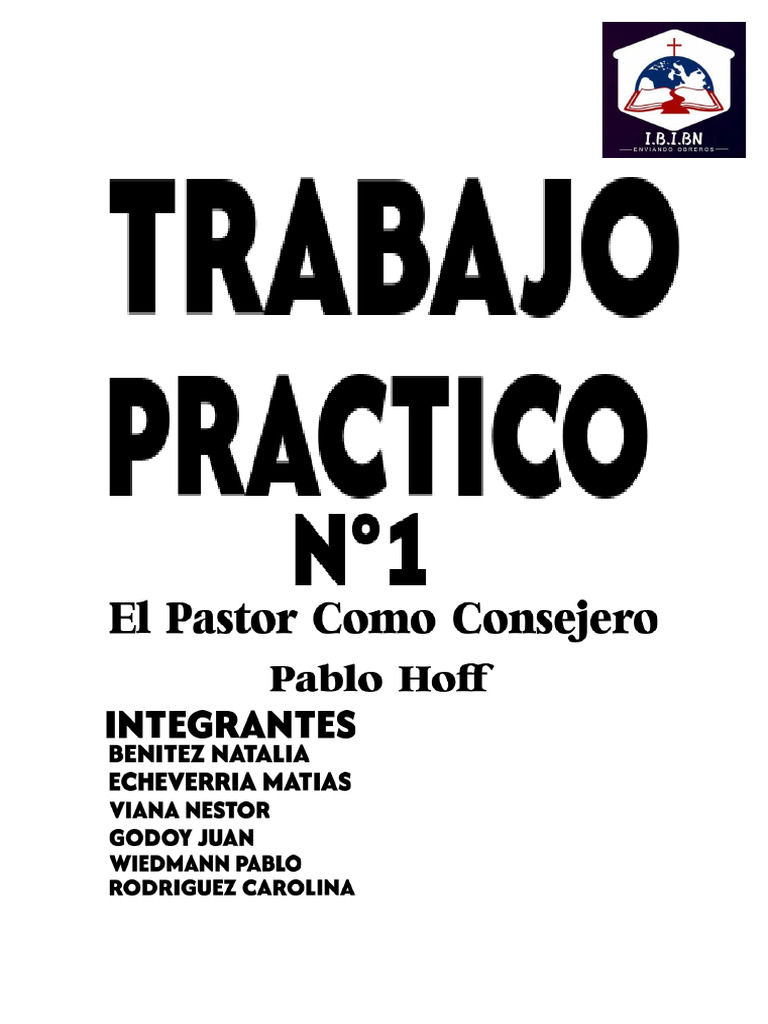 trabajo practico n°1 el pastor como consejero, pablo hoff | PDF ...