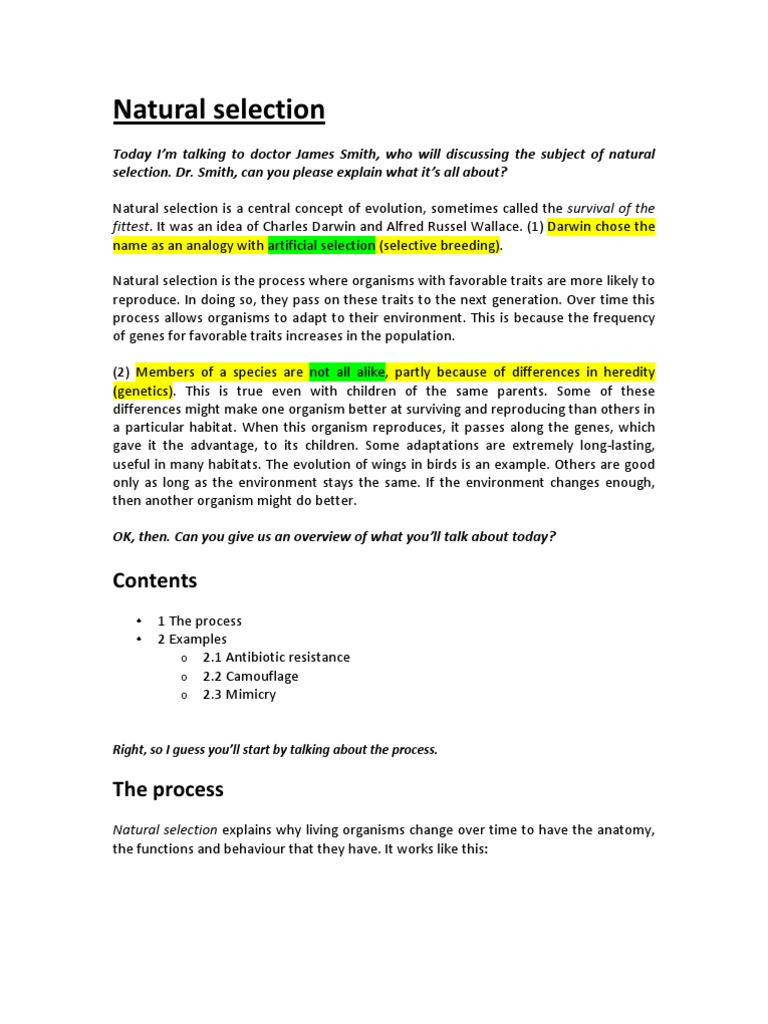 Understanding Natural Selection | PDF | Natural Selection | Mimicry