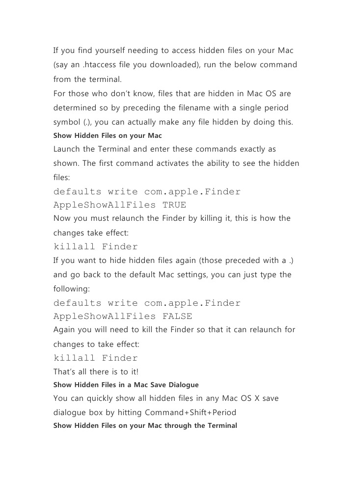 Hidden Files | PDF