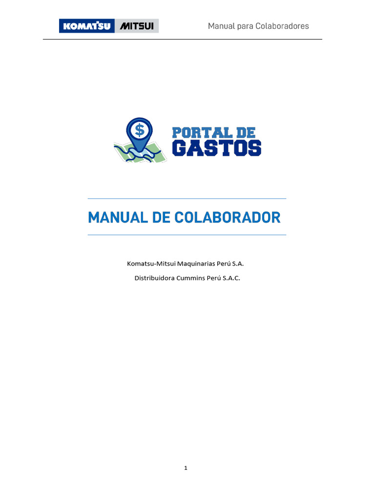 Manual Portal de Gastos de Viaje Cerro Verde | PDF