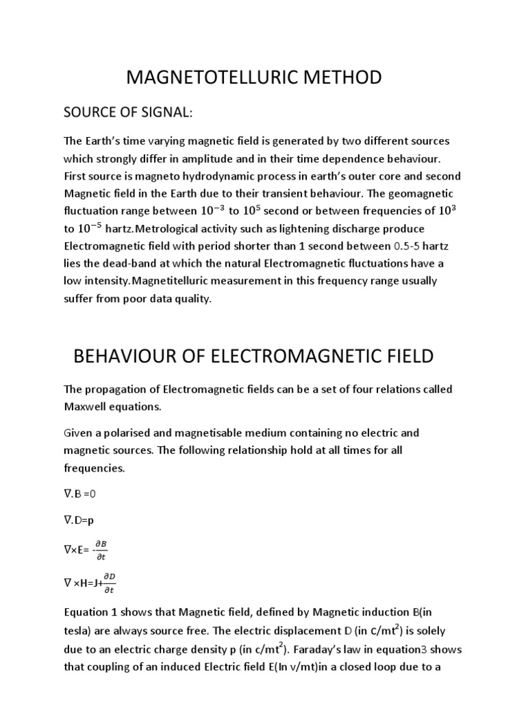 Magnetotelluric Method by Dd | Electrical Resistivity And Conductivity ...