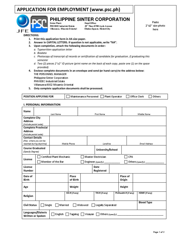 Philippine Sinter Corporation | Metro Manila | Philippines