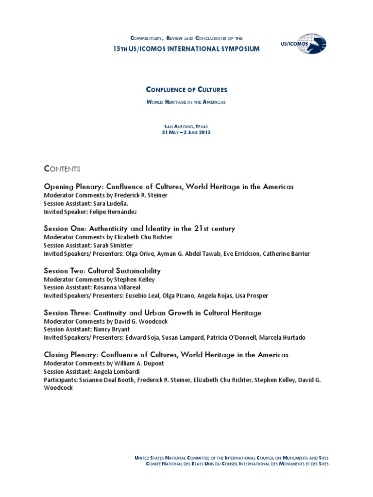 Report On The 15th US/ICOMOS International Symposium | PDF | Historic ...