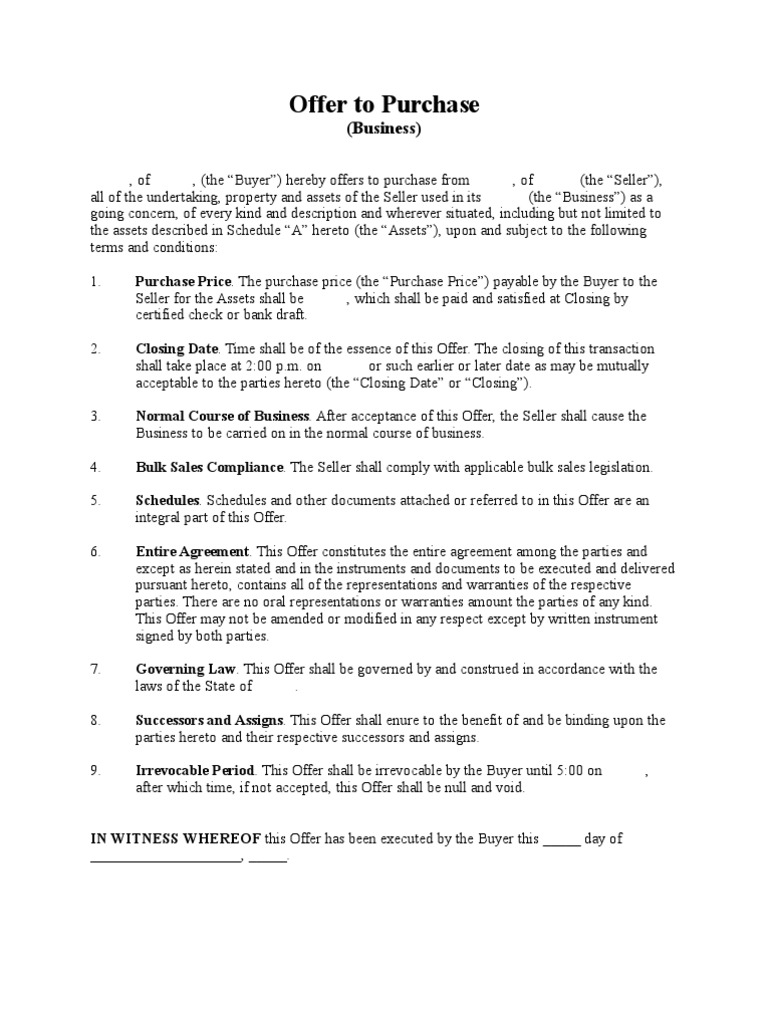 Business Purchase Agreement | PDF | Business Law | Private Law