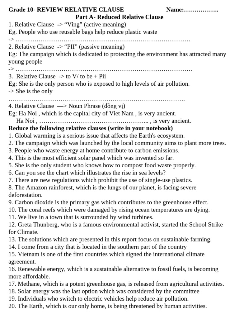 Reading With Long Options (Part 3) + Reduced Relative Clause | PDF ...
