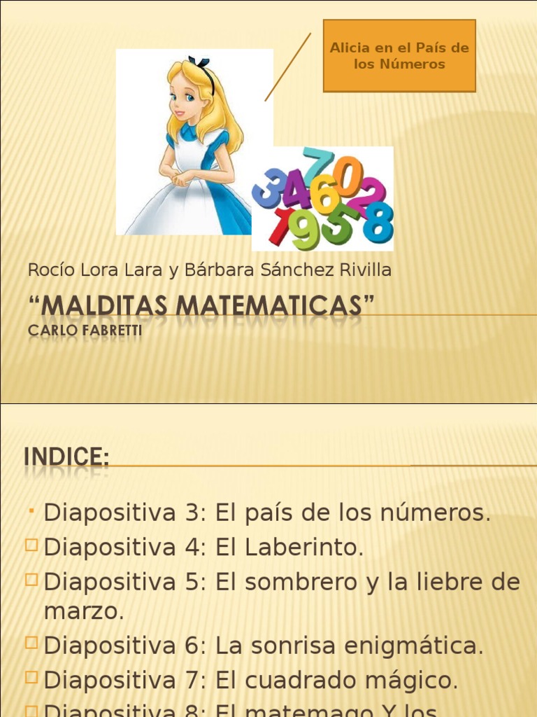 Malditas Matematicas | Las aventuras de Alicia en el país de las ...