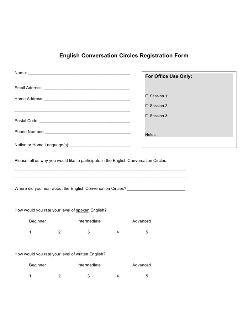 ECC Registration Form - General | PDF