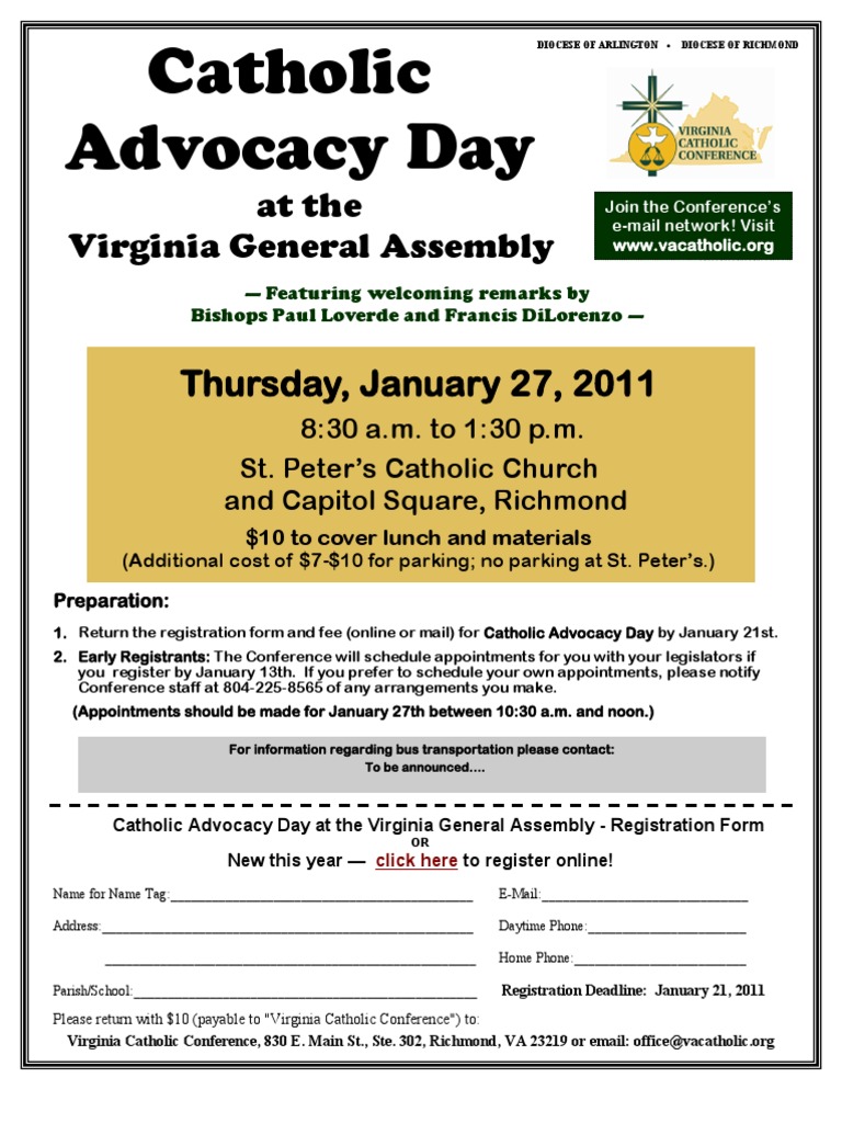 Advocacy Day 2011 Flyer With CC-1 - Link | PDF | Richmond | Virginia