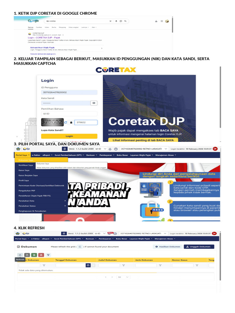 Tutorial Pengisian Spt Tahunan Coretax | PDF