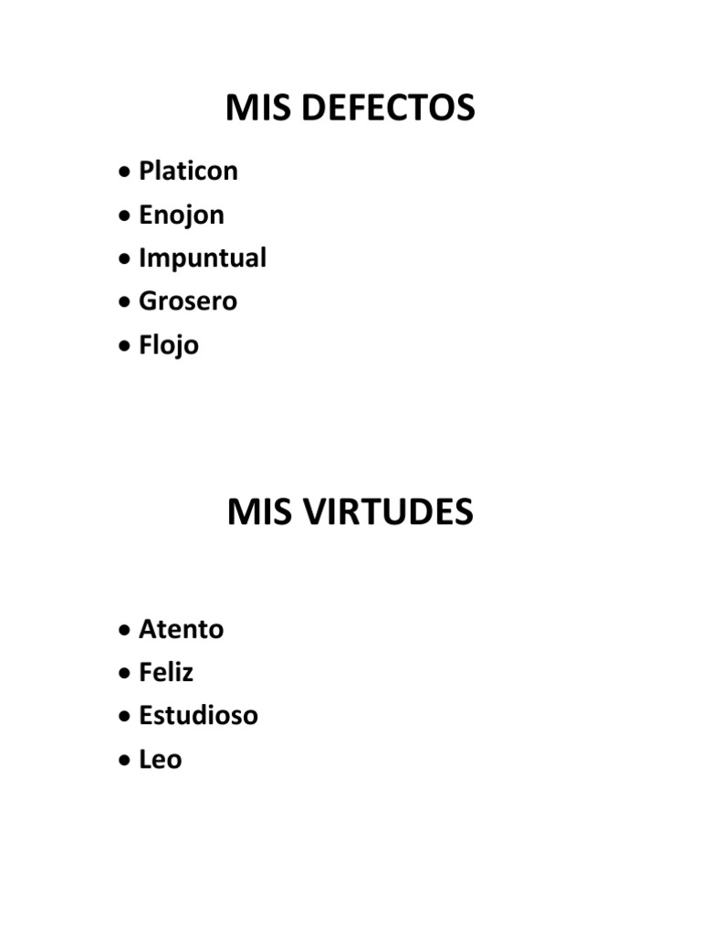 Mis Defectos | PDF