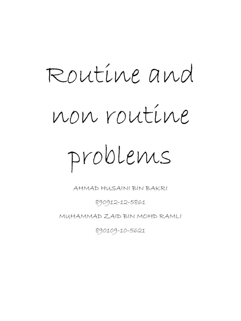 Routine and Non Routine Problems | PDF | Slope | Derivative