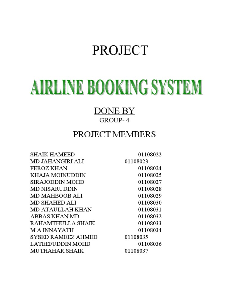 UML Diagrams for Airline Reservation System | PDF | Unified Modeling ...
