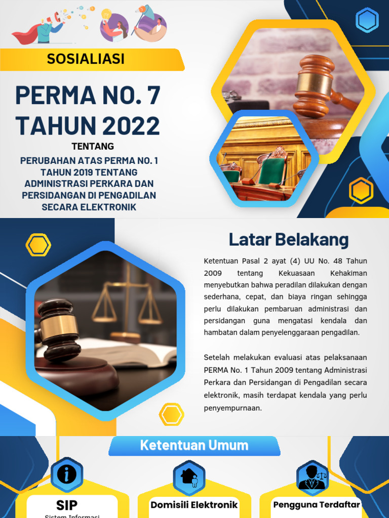 Sosialisasi PERMA No. 7 Tahun 2022 (1) (1) | PDF