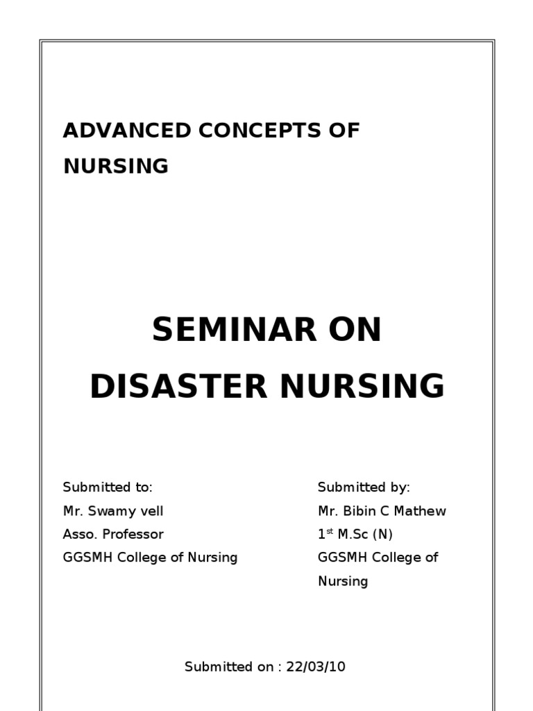 Disaster Nursing | PDF | Emergency Management | Natural Disasters