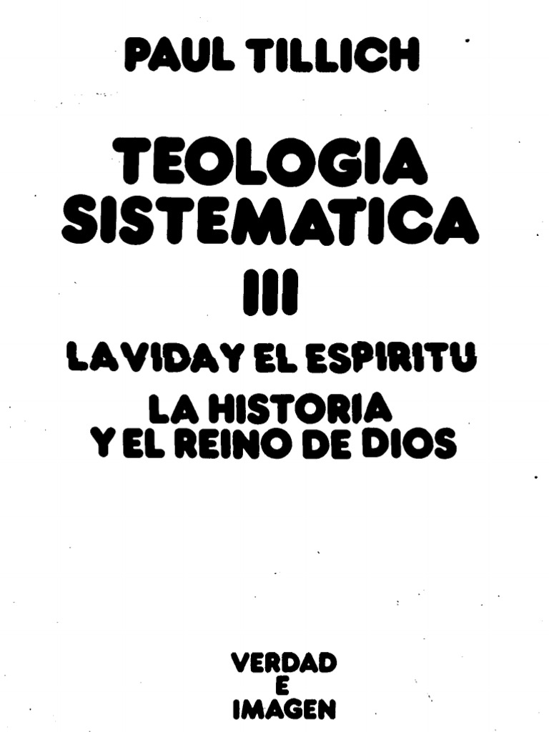 Tillich, Paul - Teologia Sistematica III | PDF | Vida | Hora