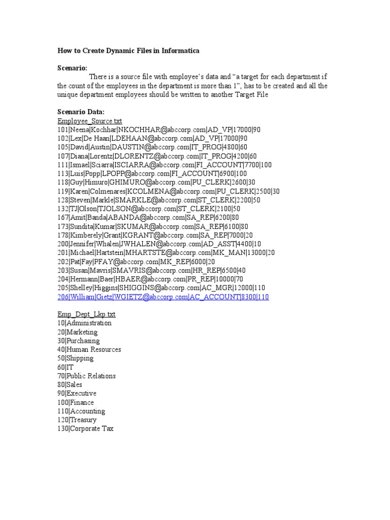 How To Generate Dynamic Target Files With Informatica | PDF | Filename | Text File