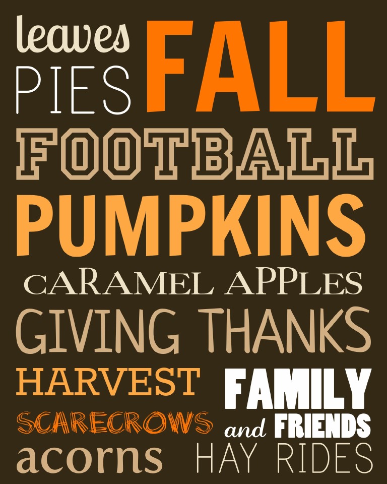 Favorite Fall Things Printable | PDF