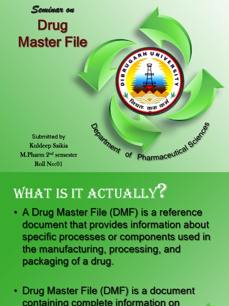 Seminar On Drug Master File | PDF | Medical Treatments | Pharmaceutical ...