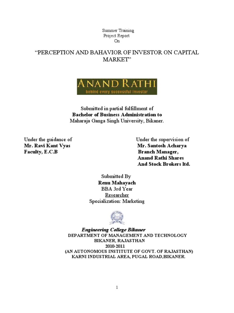 Anand Rathi Group | Download Free PDF | Secondary Market | Financial ...