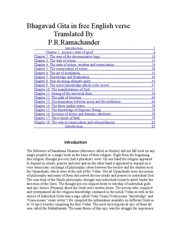 Bhagavad Gita English | PDF