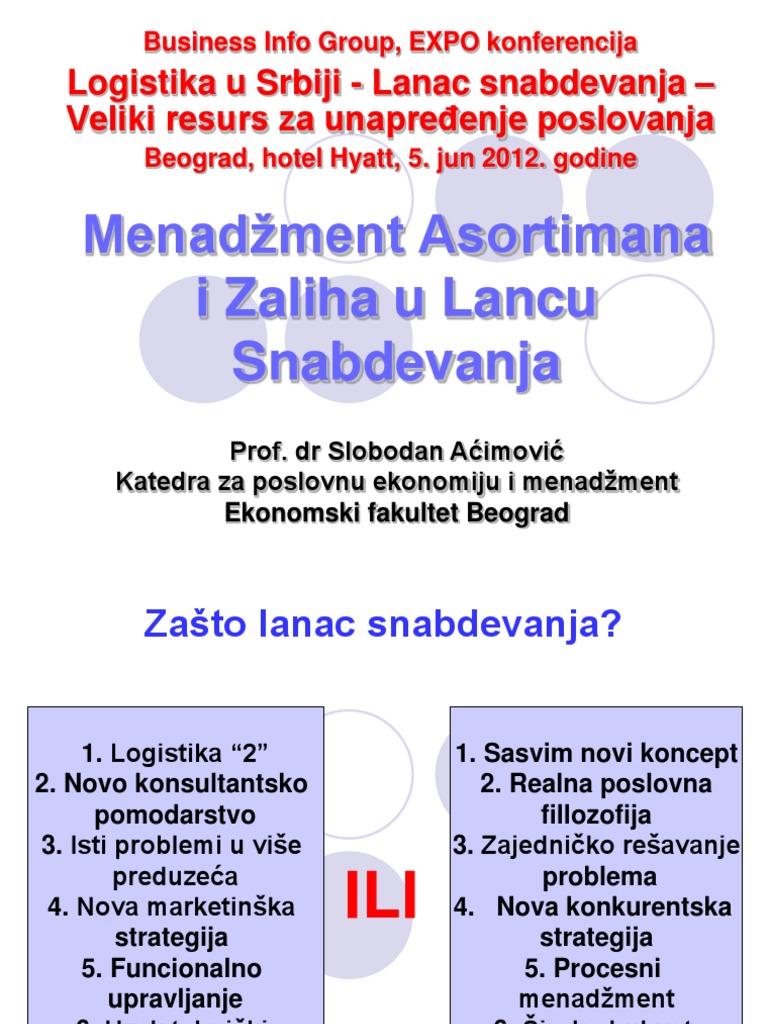 Slobodan Acimovic, Asortiman I Zalihe, Hyatt | PDF