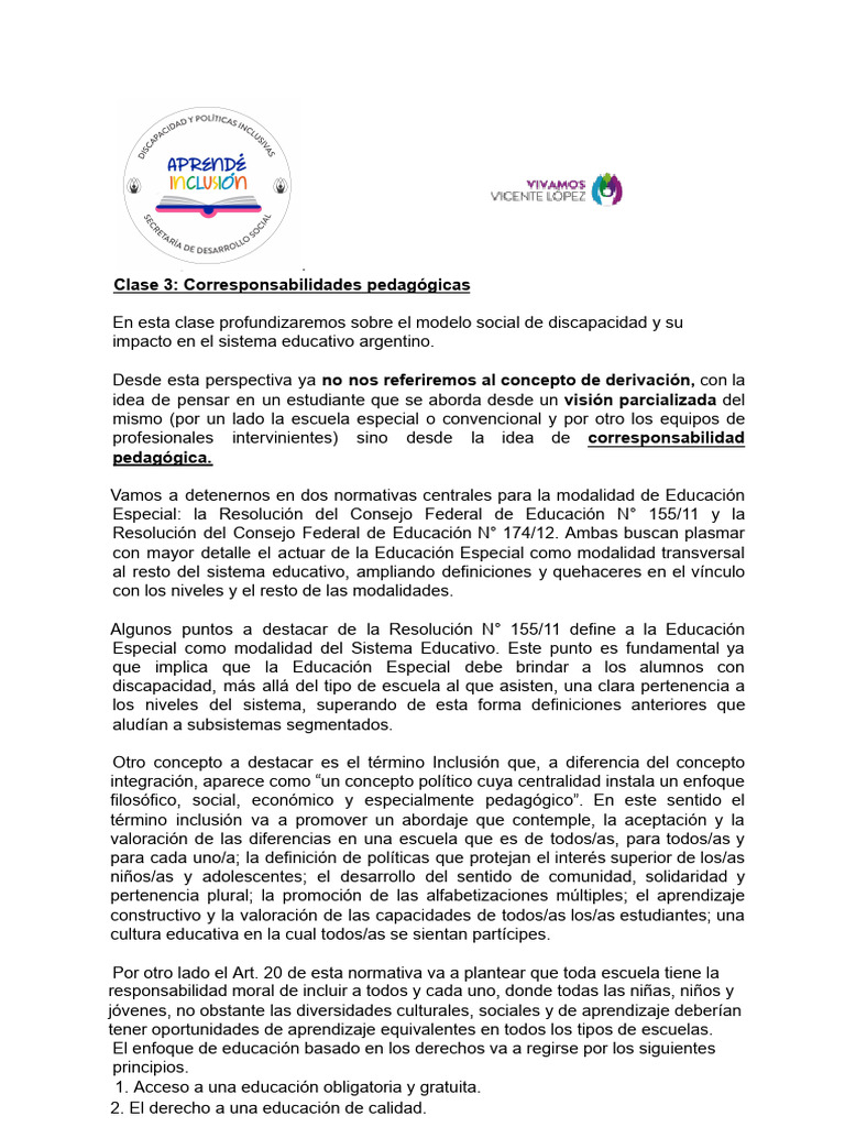 2026 Clase 3 - Corresponsabilidades Pedagógicas | PDF | Educación ...
