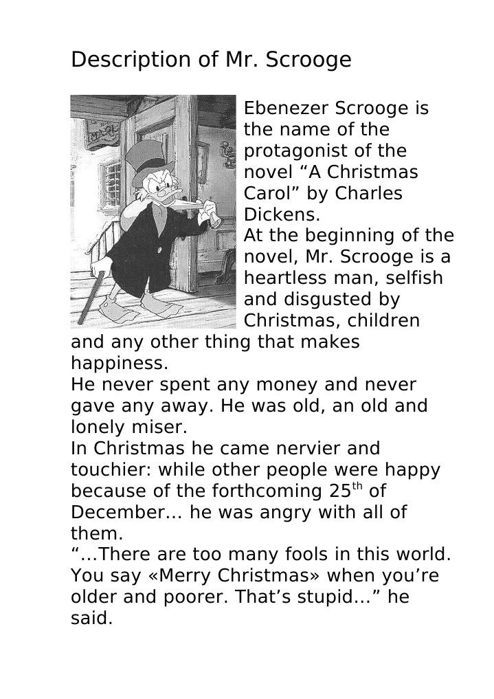 Ebenezer Scrooge: Character Overview | PDF