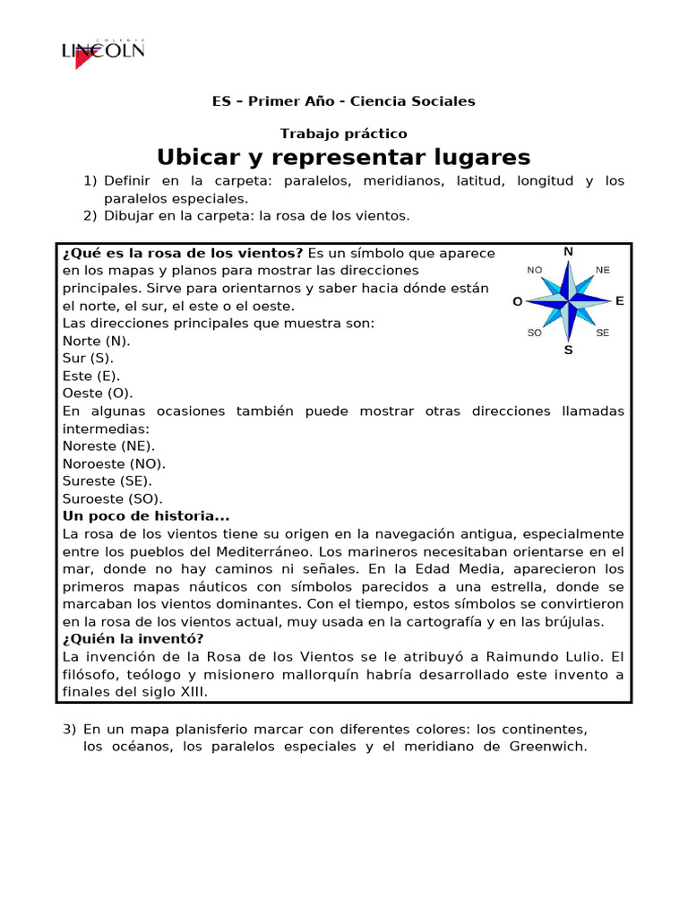 TP Ubicar y Representar Lugares 2026 | PDF