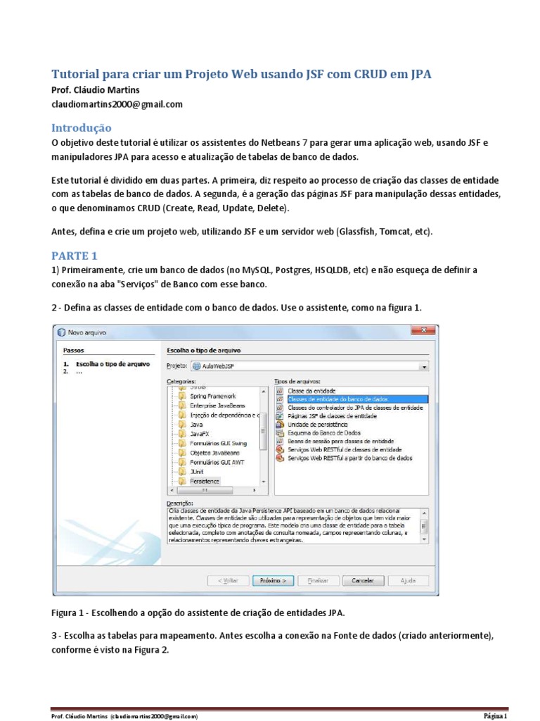 Tutorial Projeto Web Usando Jsf Com Crud Em Jpa Netbeans 7