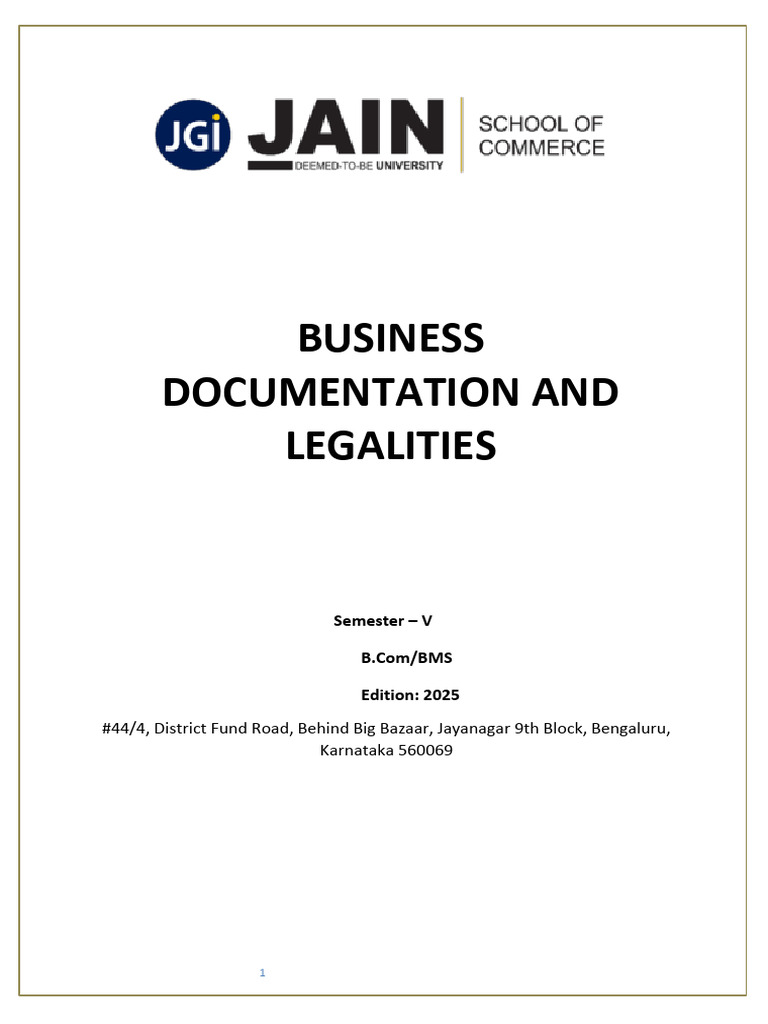 (22bc5v012) Business Documentation and Legalities | PDF | Non ...
