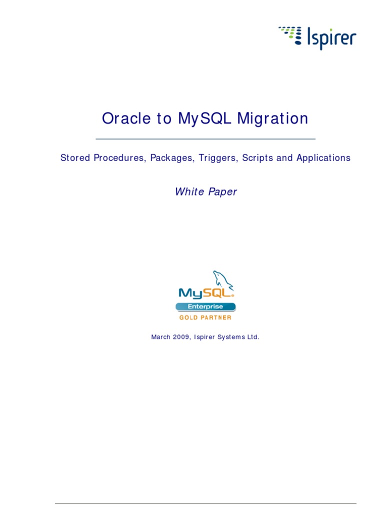 Sqlways Oracle To Mysql Whitepaper Pdf Oracle Database Plsql 4767