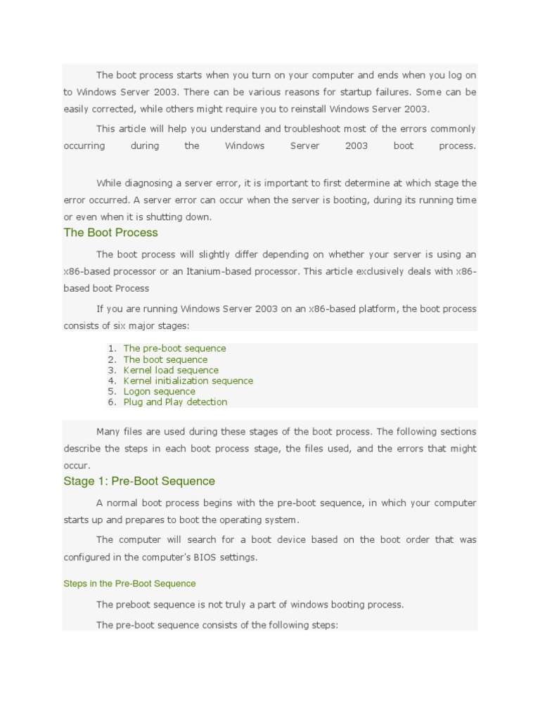 Boot Process | Download Free PDF | Booting | Kernel (Operating System)