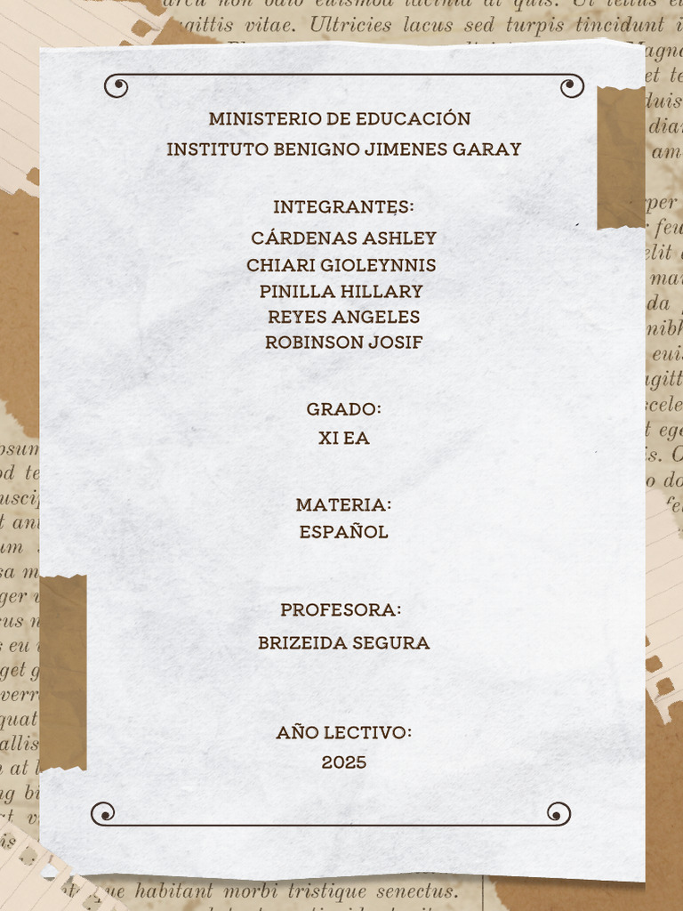 Documento A4 Resumen de Proyecto Scrapbook Marrón PDF | PDF | Técnicas ...