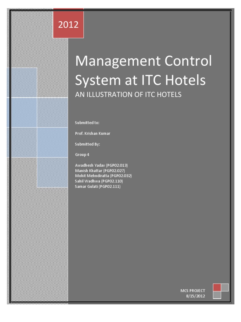 Management Control at ITC Hotels | PDF | Board Of Directors | Supply Chain