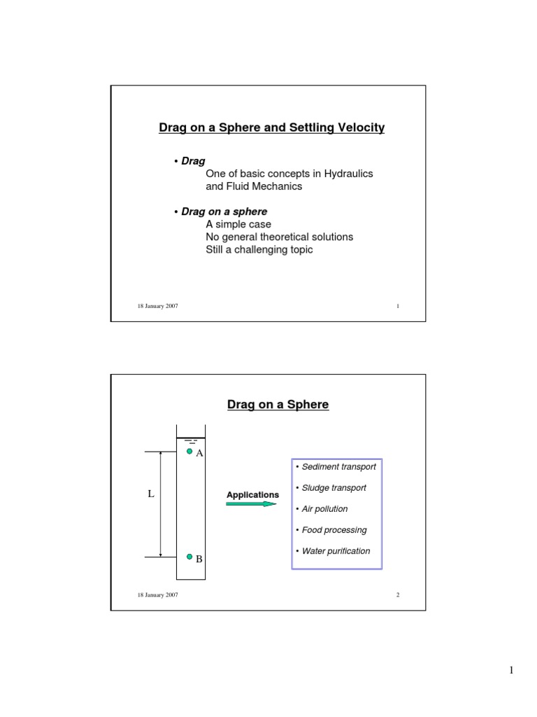 Flow Regimes and Drag Force | PDF | Drag (Physics) | Fluid Dynamics