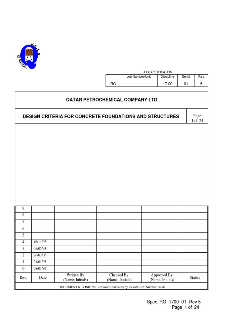 Design Criteria For Concrete Foundations & Structures 2 | PDF | Screw ...