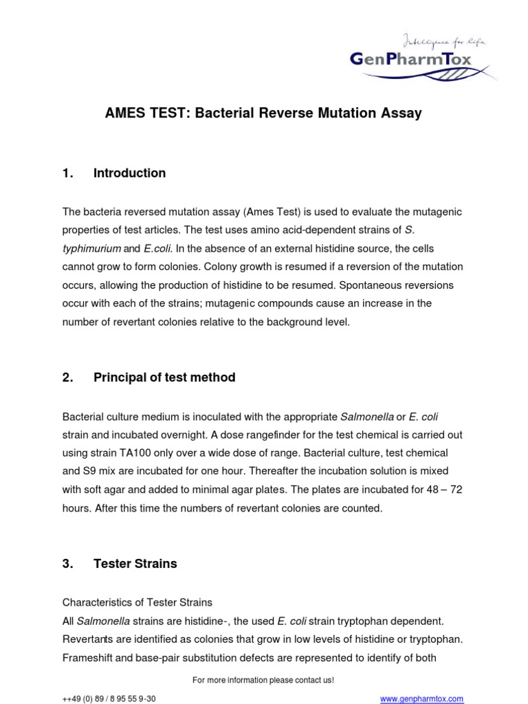 Ames Test | Mutagen | Biochemistry