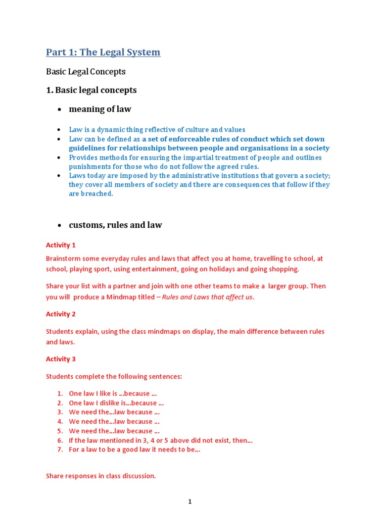Basic Legal Concepts Study Notes | Download Free PDF | Jurisprudence ...