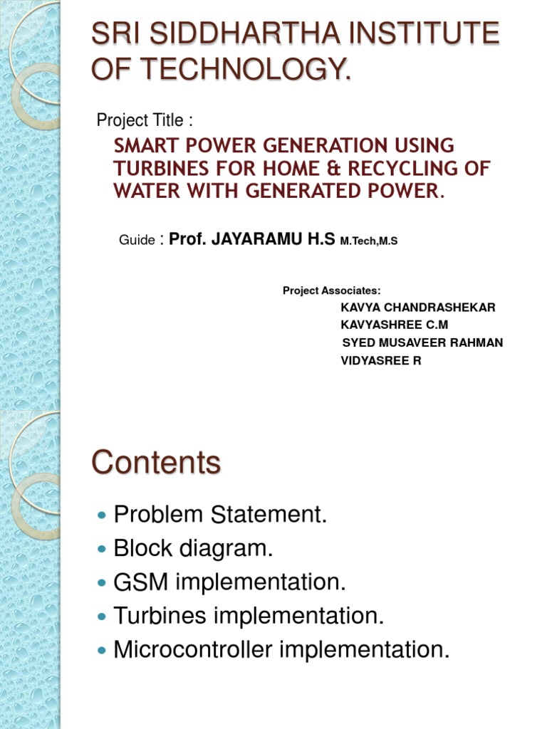 Smart Power Generation & Water Recycling | PDF