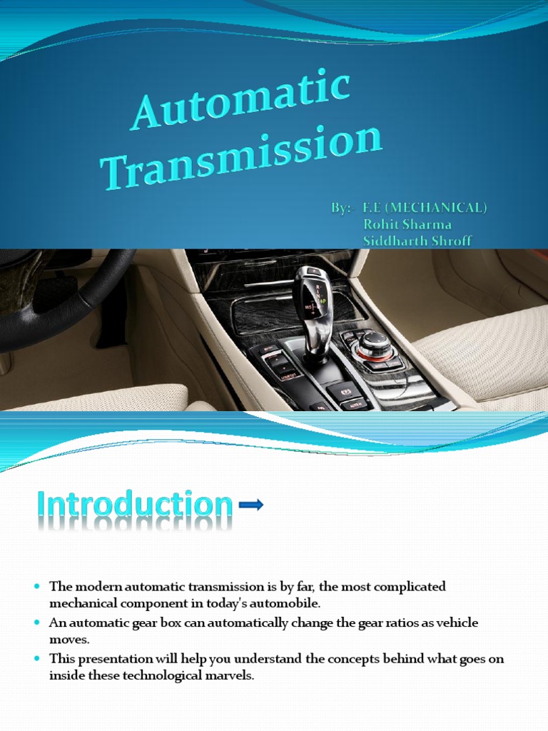 Auto Transmission The Slide | PDF | Automatic Transmission ...