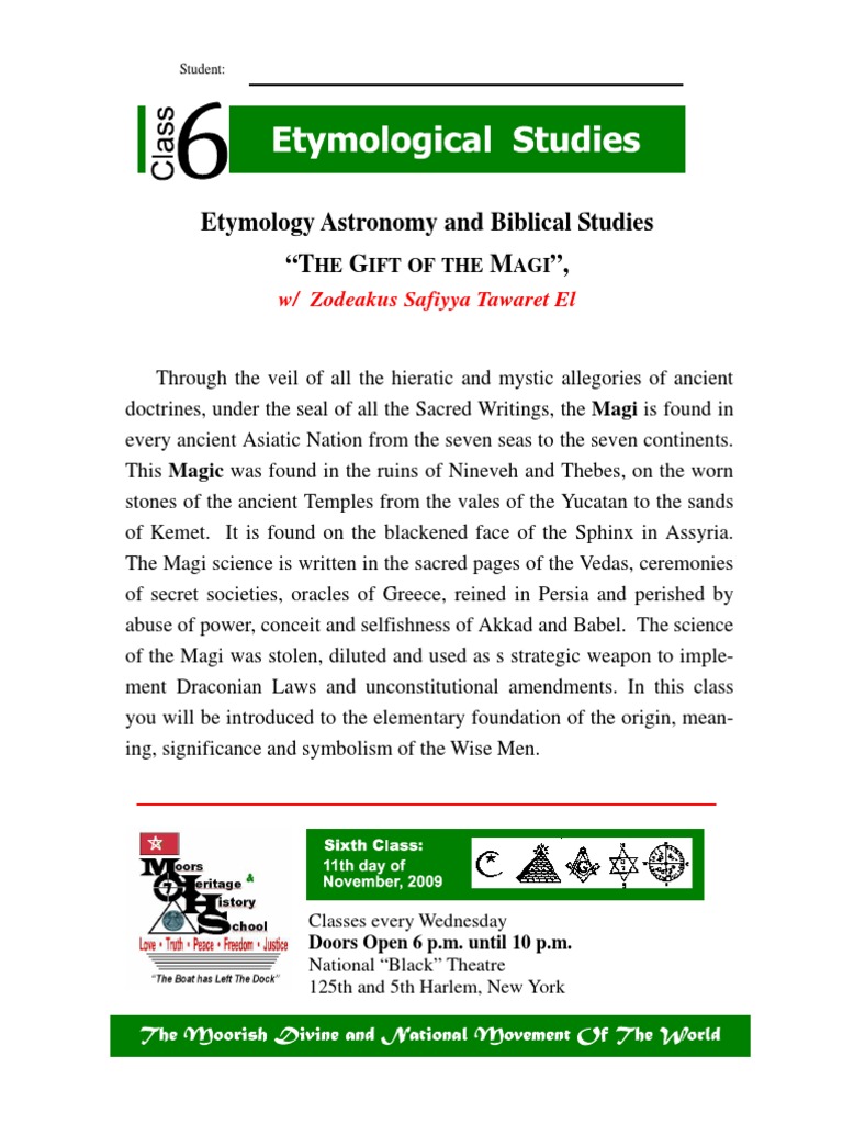 Web Etymology Class 6 | PDF | Magi | Biblical Magi