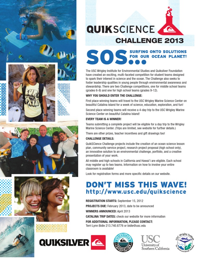 USC QuikSCience Challenge 2013 Details | PDF | Wellness | Science ...