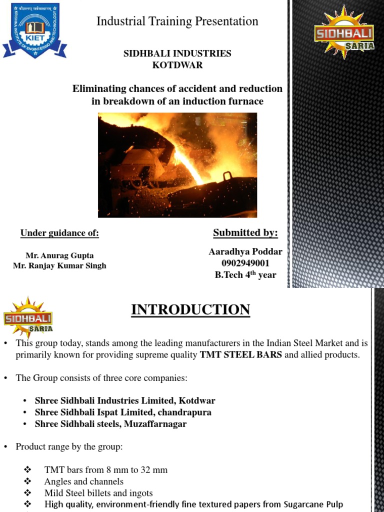 Training Presentation On Induction Furnace | PDF | Steel | Metals