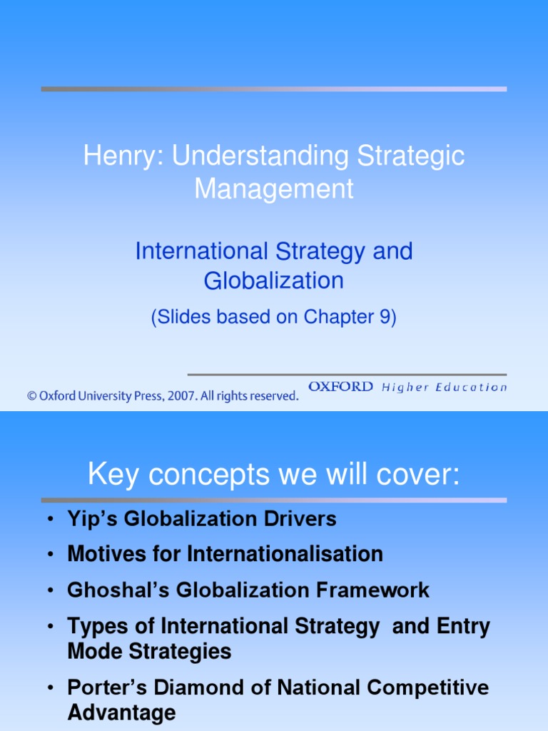 Ch9 International Strategy | PDF | Internationalization | Strategic ...