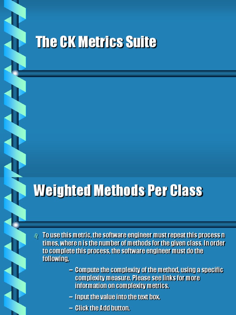 Ck Metrics Pdf Inheritance Object Oriented Programming Computer 7429
